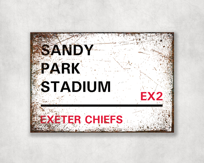 Exeter Chiefs Rugby Metal Street Sign – Unique Design for Any Space ...