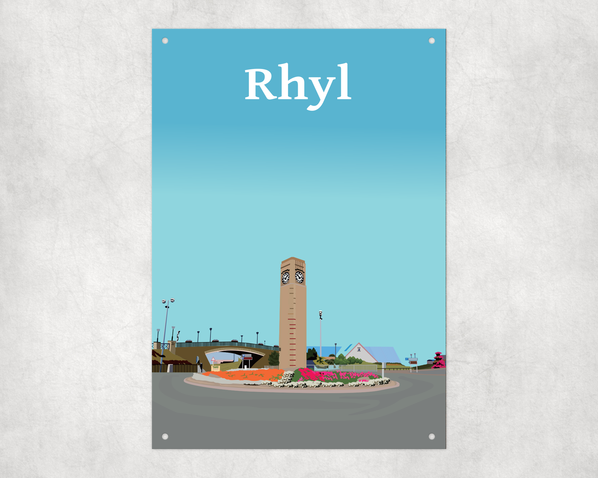 Rhyl Metal Sign – Celebrate Coastal Charm | Made in Cymru