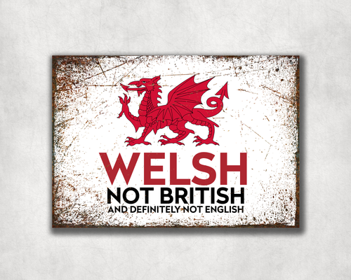 Welsh Not British, Definitely Not English Metal Street Sign – Unique ...